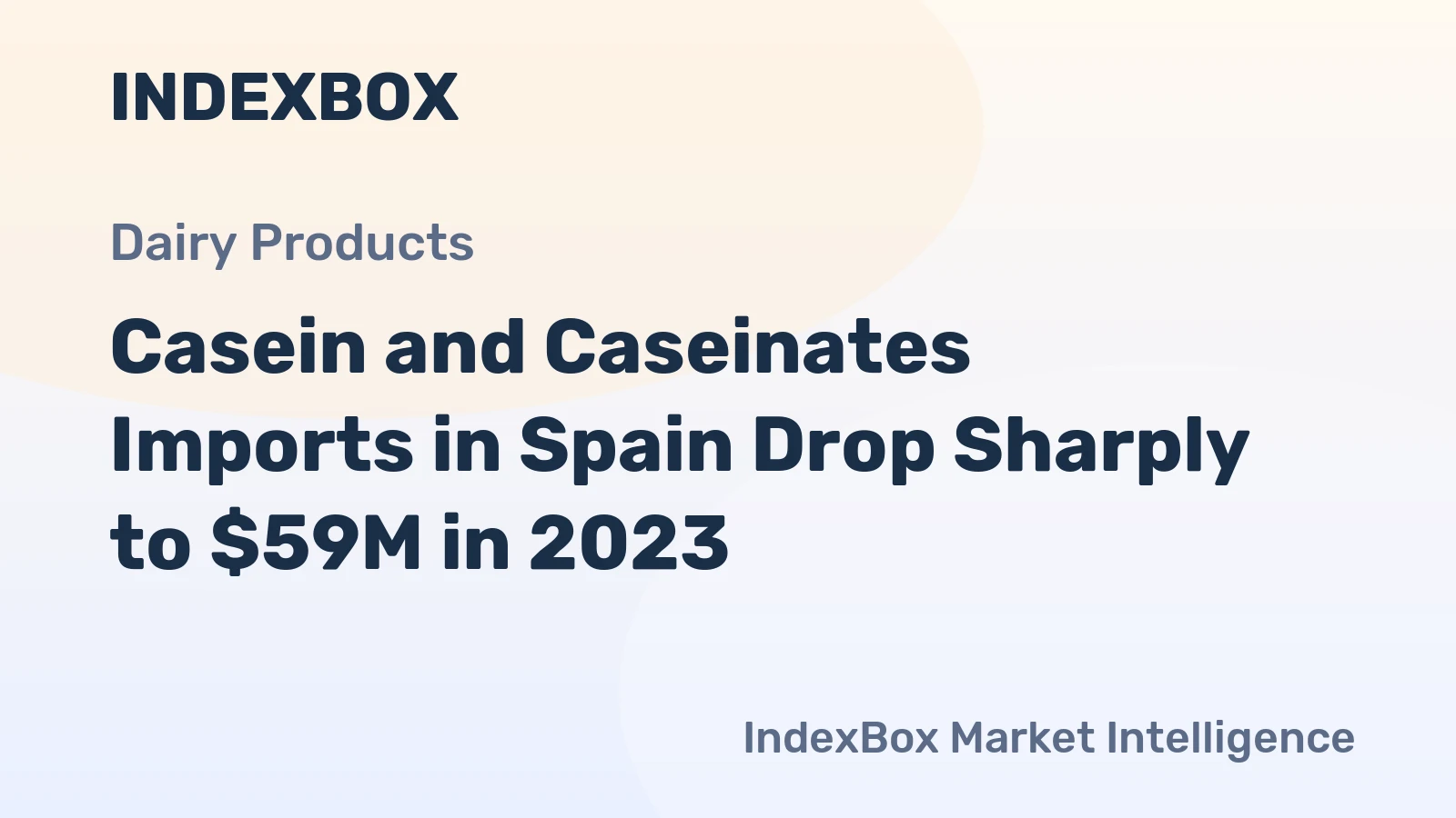 Casein and Caseinates Imports in Spain Drop Sharply to $59M in 2023