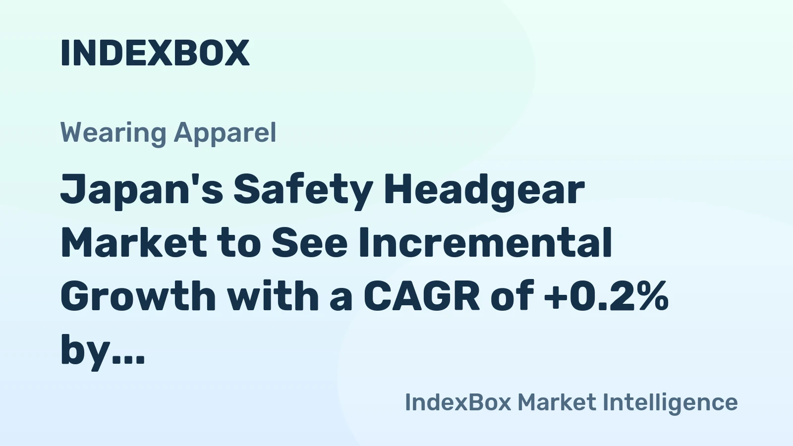 Japan's Safety Headgear Market to See Incremental Growth with a CAGR of +0.2% by 2035