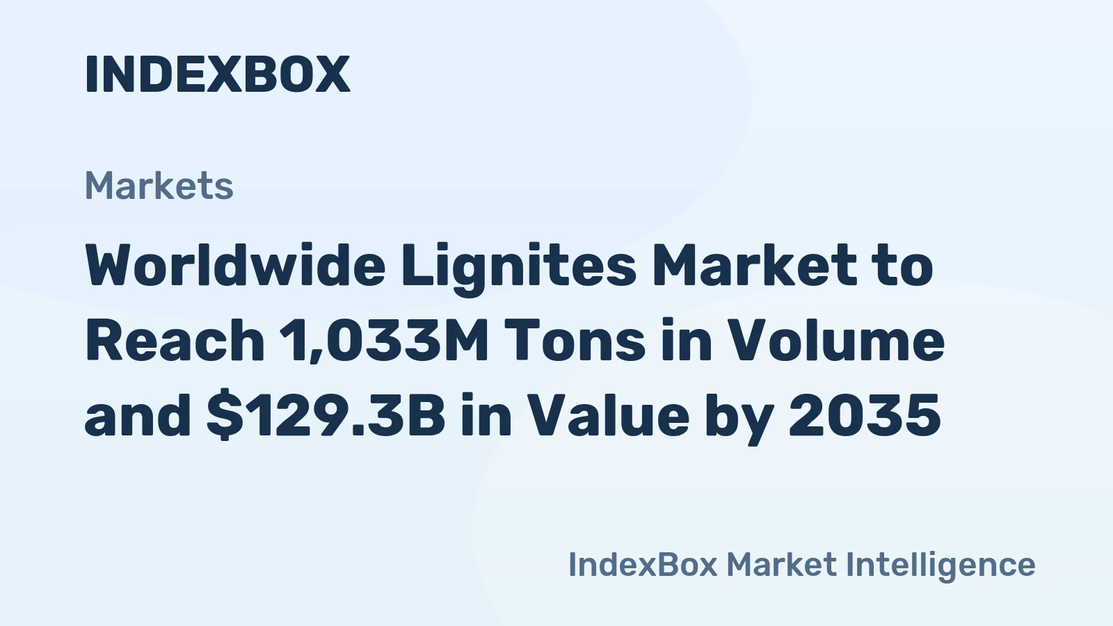 Worldwide Lignites Market to Reach 1,033M Tons in Volume and $129.3B in Value by 2035