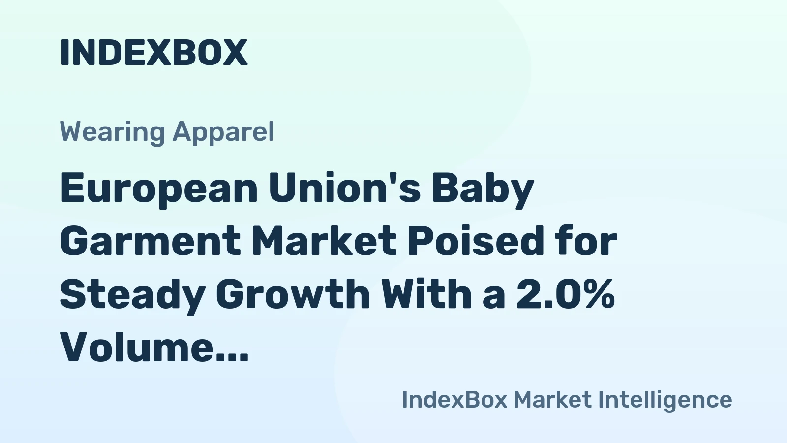 European Union's Baby Garment Market Poised for Steady Growth With a 2.0% Volume CAGR Through 2035