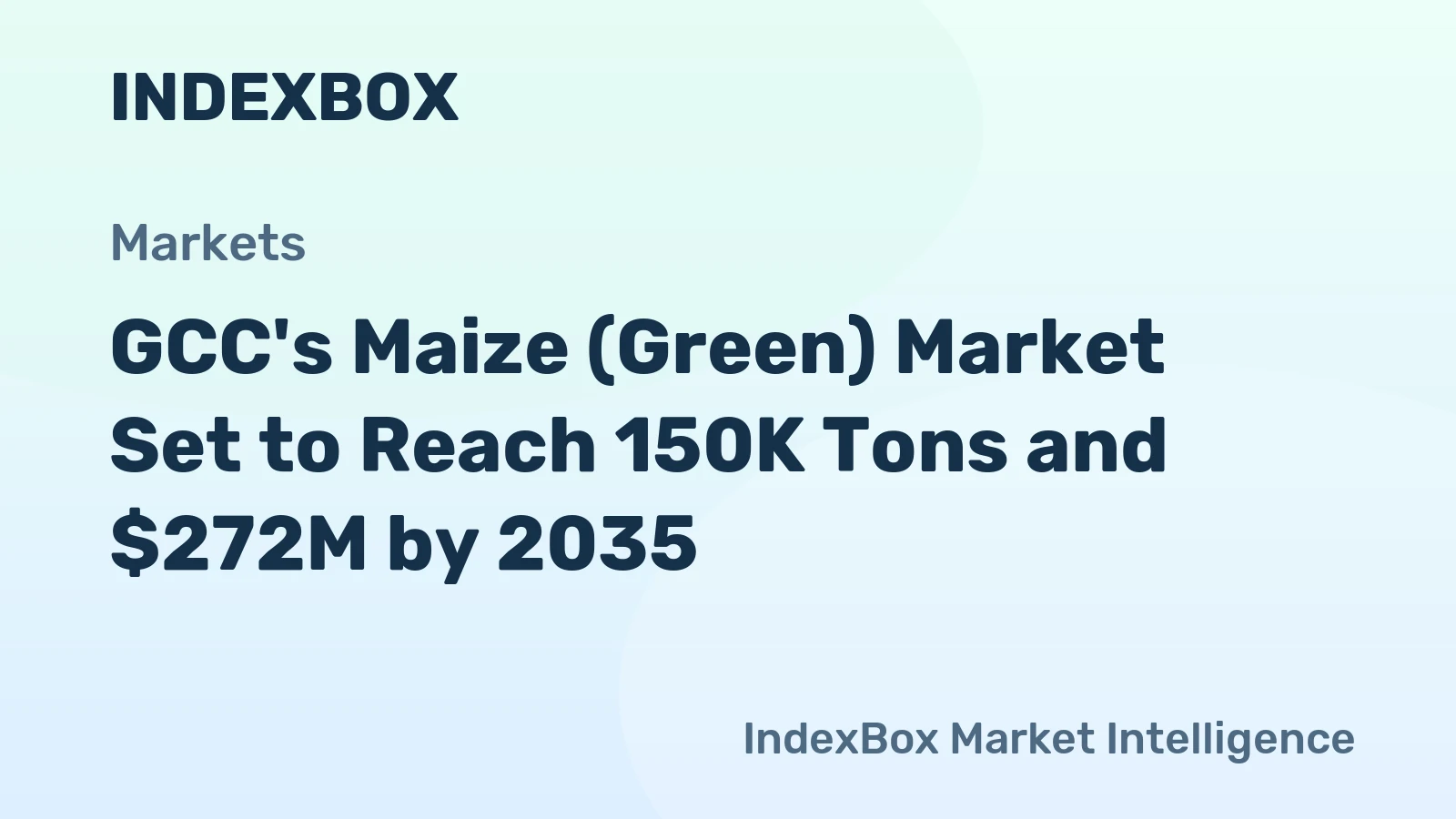GCC's Maize (Green) Market Set to Reach 150K Tons and $272M by 2035