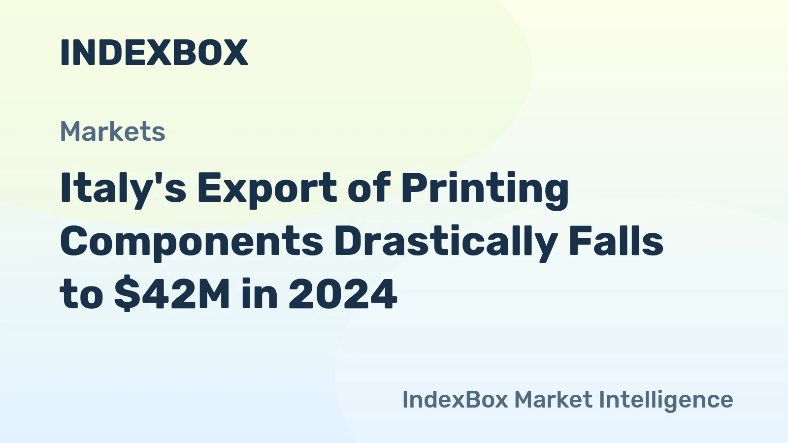 Italy's Export of Printing Components Drastically Falls to $42M in 2024