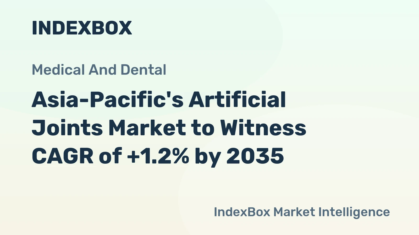 Asia-Pacific's Artificial Joints Market to Witness CAGR of +1.2% by 2035