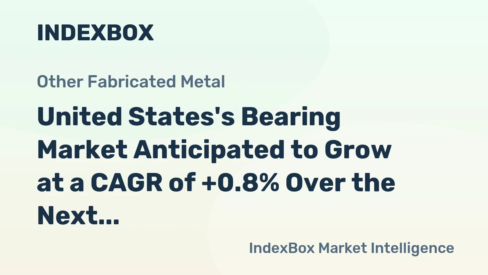 United States's Bearing Market Anticipated to Grow at a CAGR of +0.8% Over the Next Decade