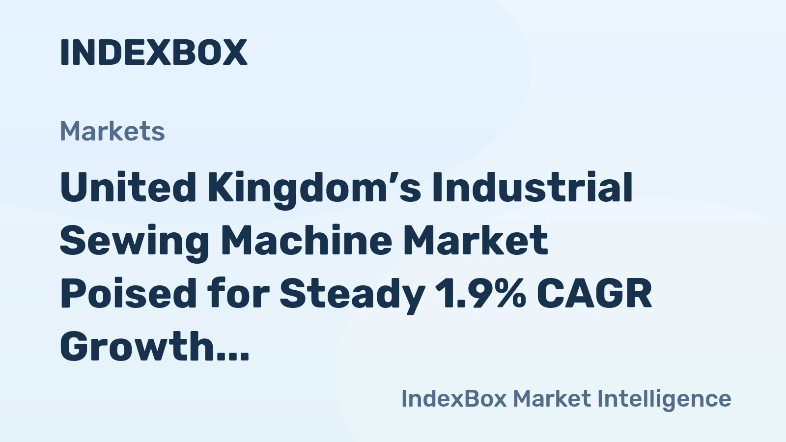 United Kingdom’s Industrial Sewing Machine Market Poised for Steady 1.9% CAGR Growth