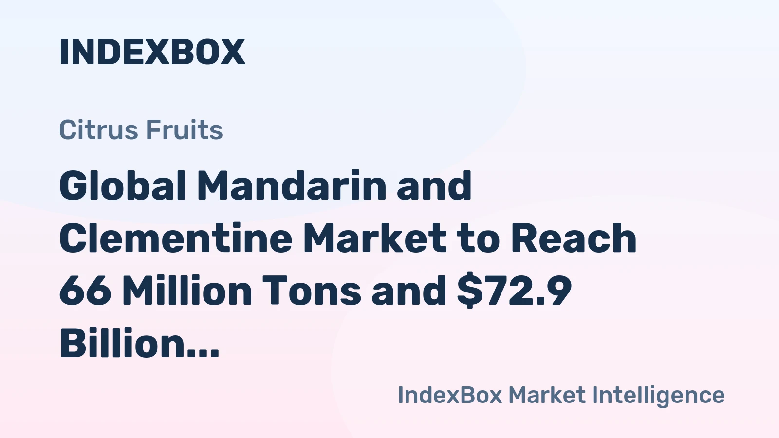 Global Mandarin and Clementine Market to Reach 66 Million Tons and $72.9 Billion by 2035