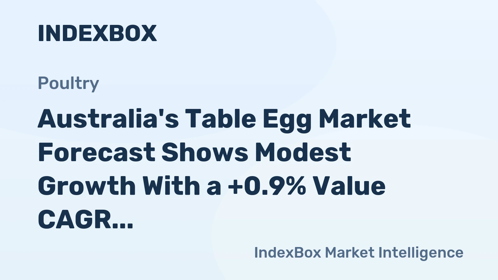 Australia's Table Egg Market Forecast Shows Modest Growth With a +0.9% Value CAGR Through 2035