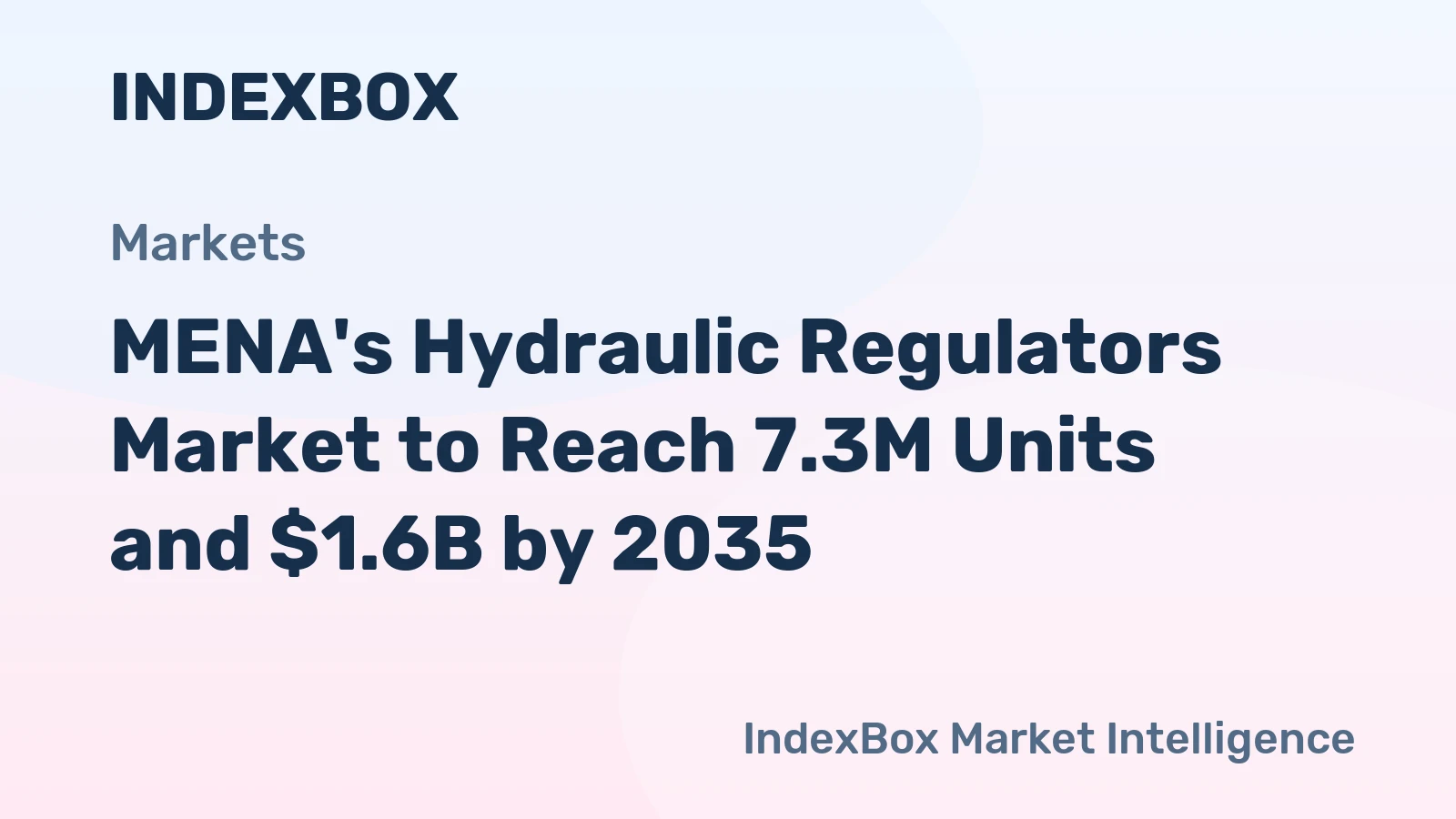 MENA's Hydraulic Regulators Market to Reach 7.3M Units and $1.6B by 2035