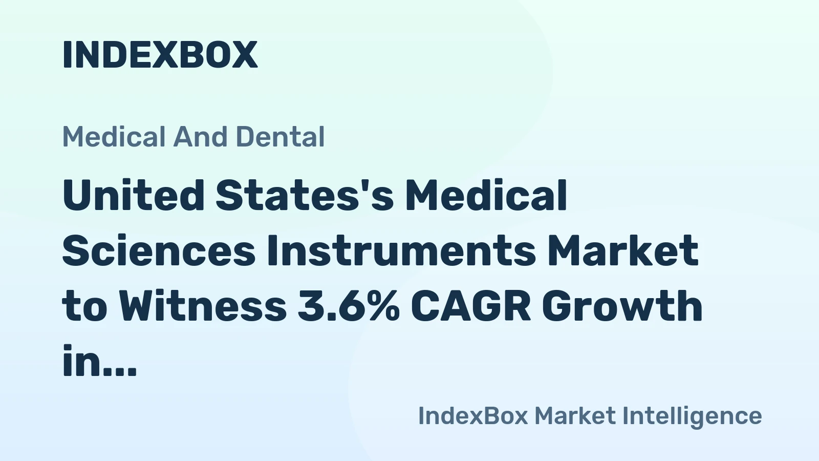United States's Medical Sciences Instruments Market to Witness 3.6% CAGR Growth in Volume and 5.2% CAGR Growth in Value by 2035
