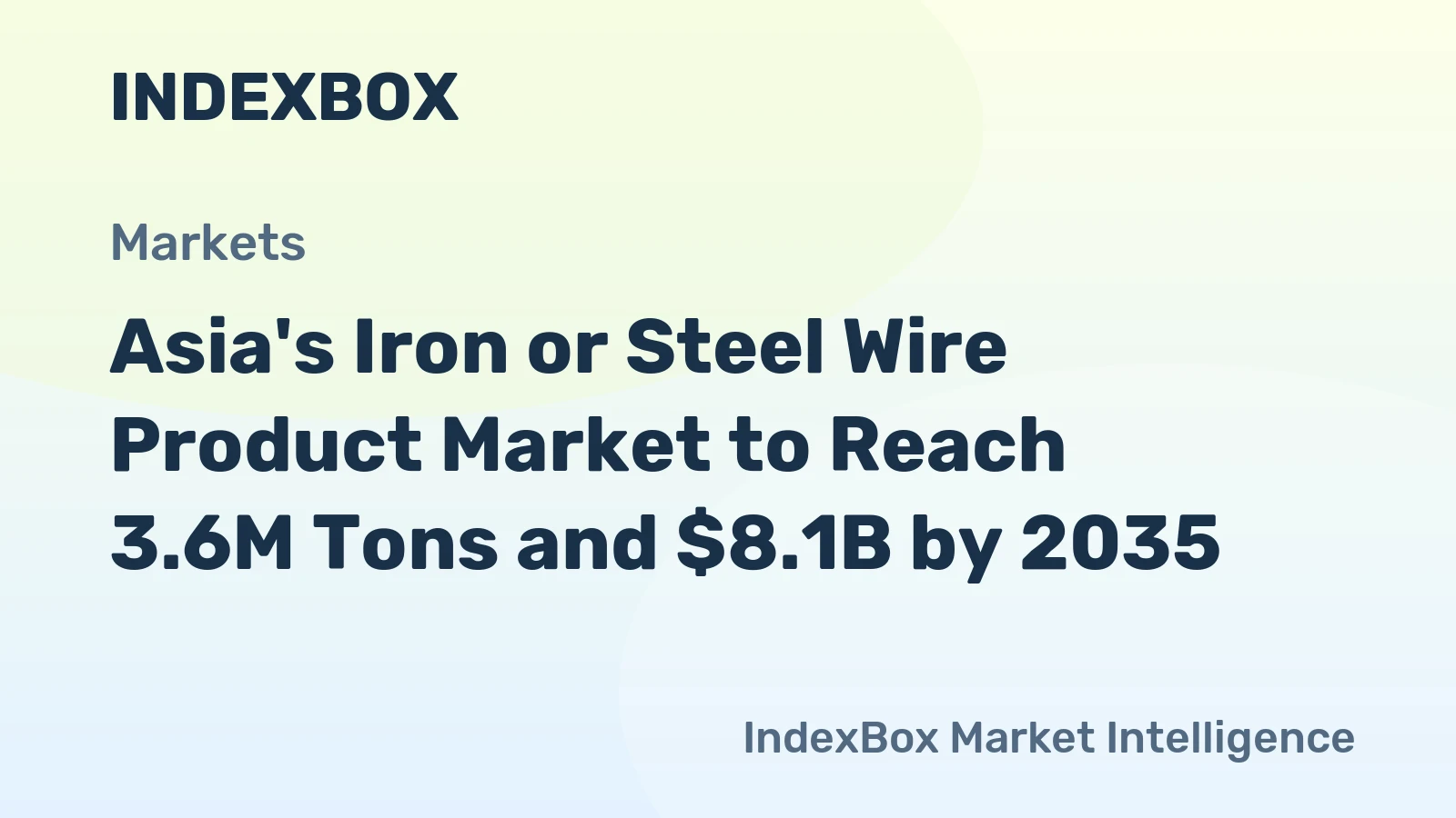 Asia's Iron or Steel Wire Product Market to Reach 3.6M Tons and $8.1B by 2035