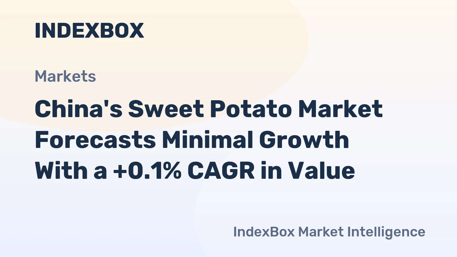 China's Sweet Potato Market Forecasts Minimal Growth With a +0.1% CAGR in Value