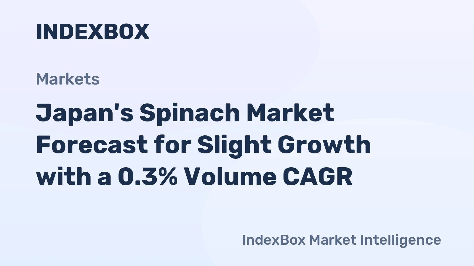 Japan's Spinach Market Forecast for Slight Growth with a 0.3% Volume CAGR