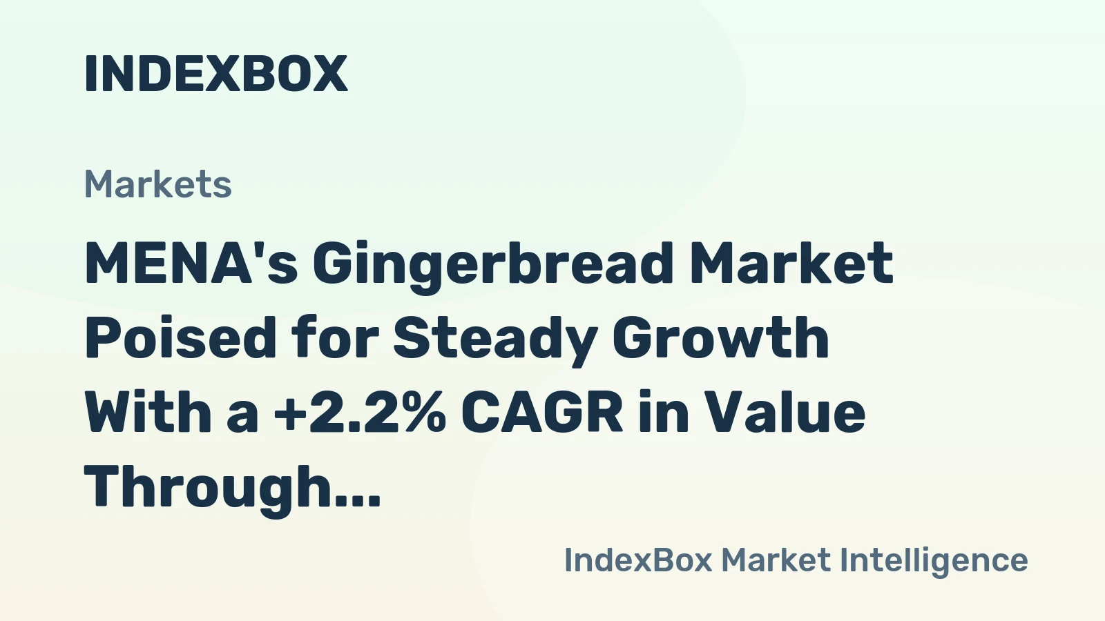 MENA's Gingerbread Market Poised for Steady Growth With a +2.2% CAGR in Value Through 2035