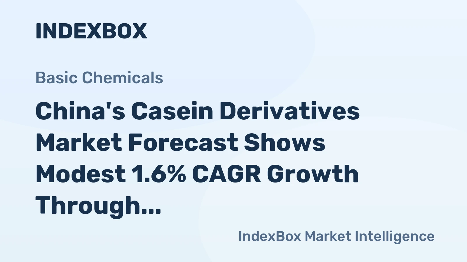 China's Casein Derivatives Market Forecast Shows Modest 1.6% CAGR Growth Through 2035