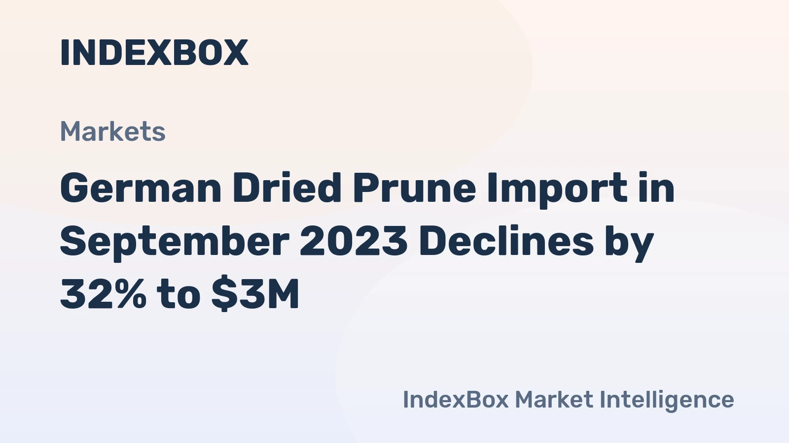 German Dried Prune Import in September 2023 Declines by 32% to $3M