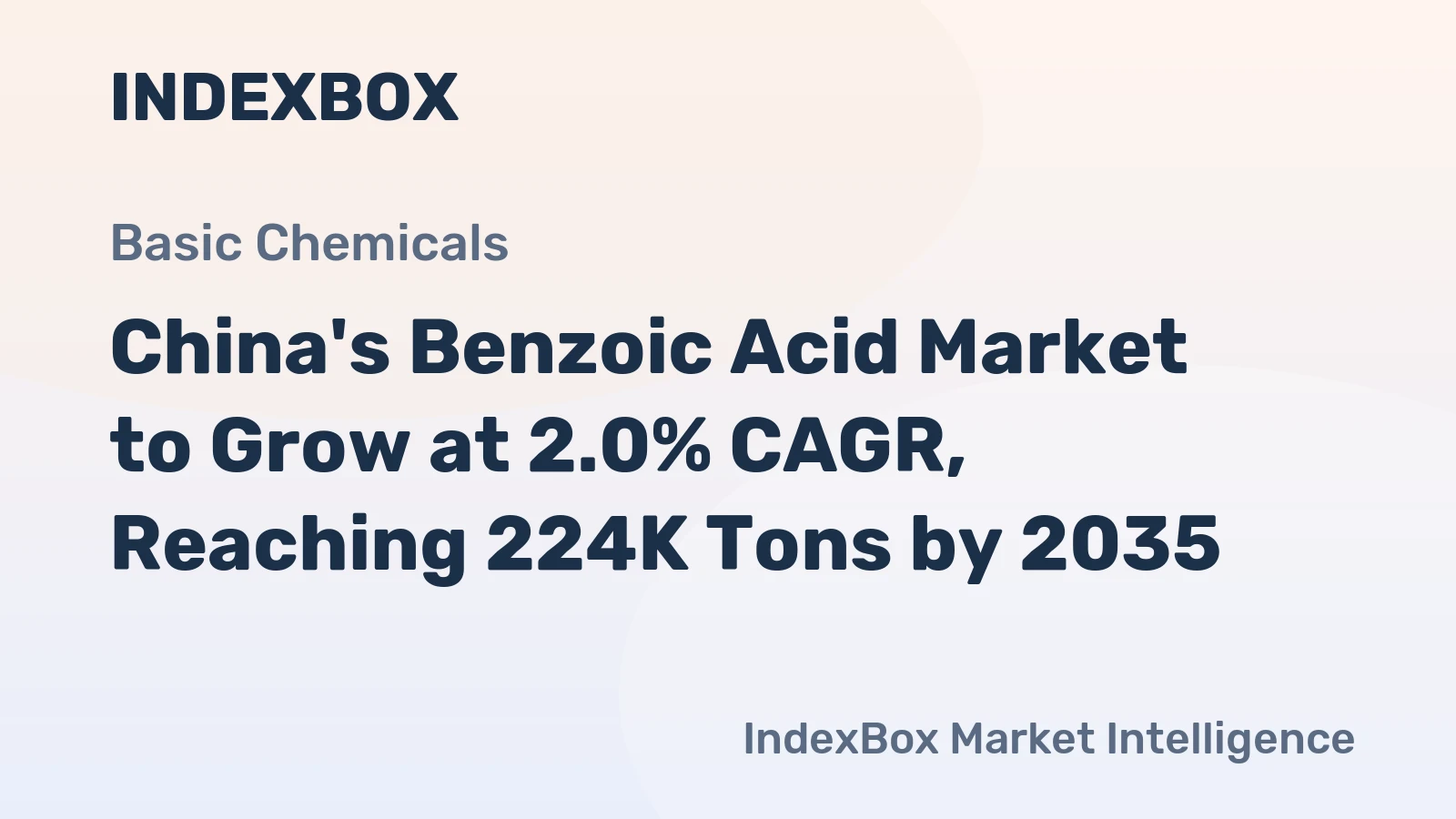 China's Benzoic Acid Market to Grow at 2.0% CAGR, Reaching 224K Tons by 2035