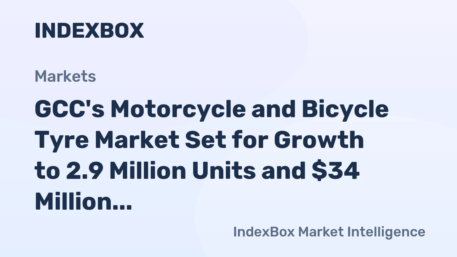 GCC's Motorcycle and Bicycle Tyre Market Set for Growth to 2.9 Million Units and $34 Million