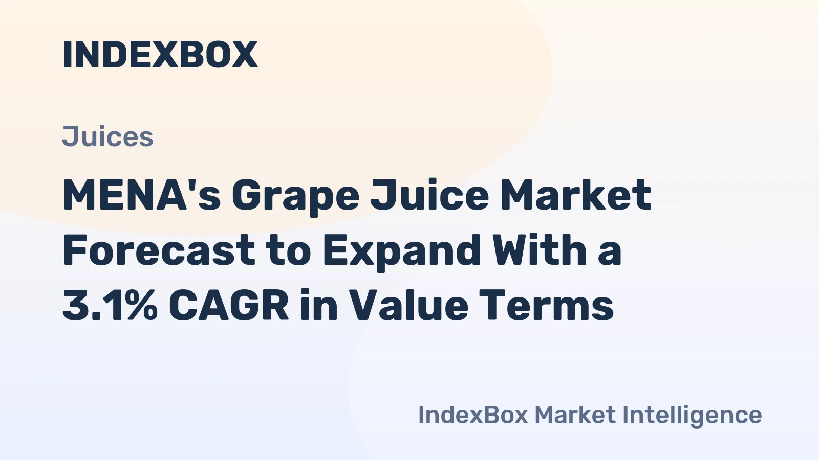 MENA's Grape Juice Market Forecast to Expand With a 3.1% CAGR in Value Terms