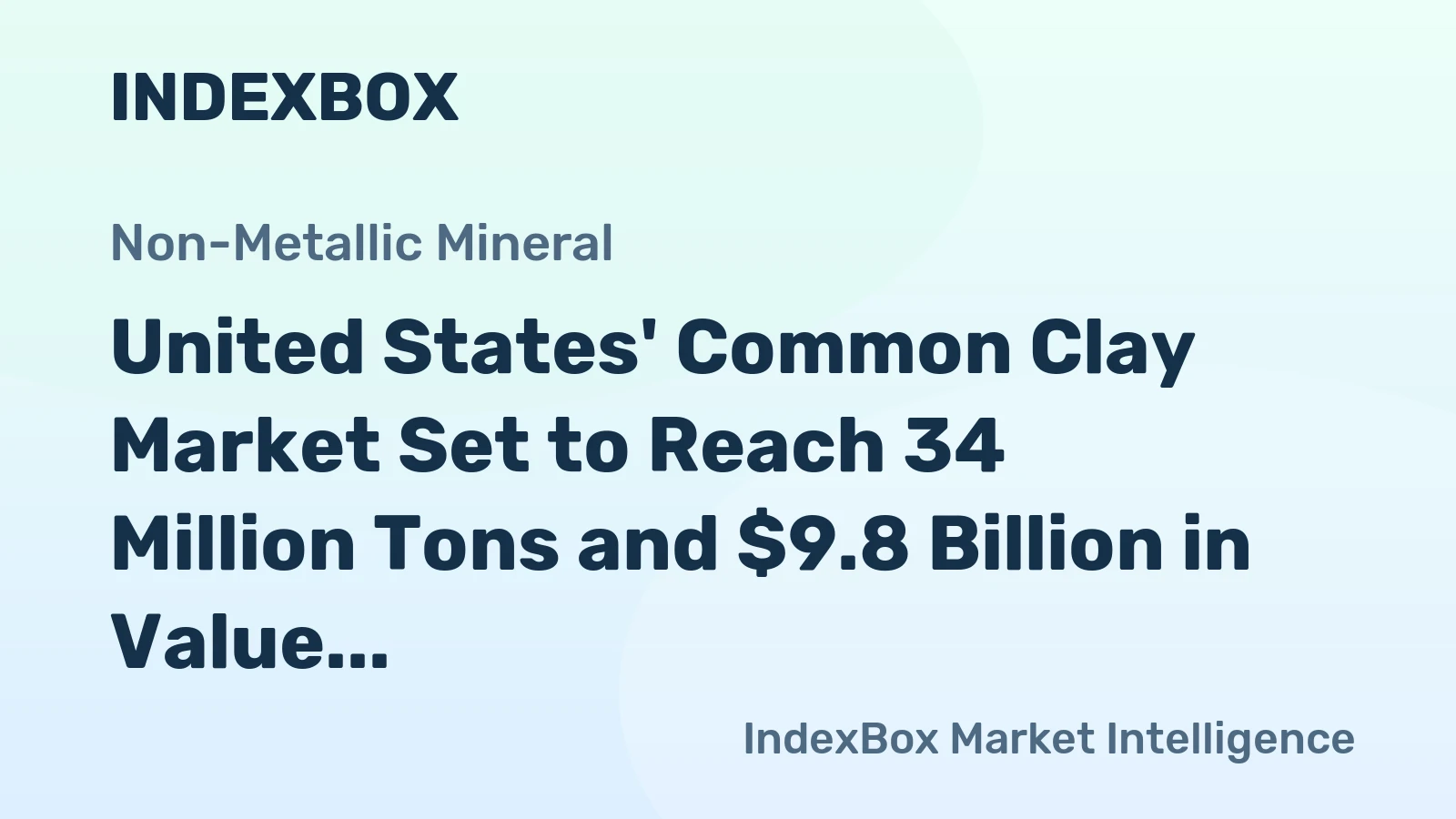 United States' Common Clay Market Set to Reach 34 Million Tons and $9.8 Billion in Value
