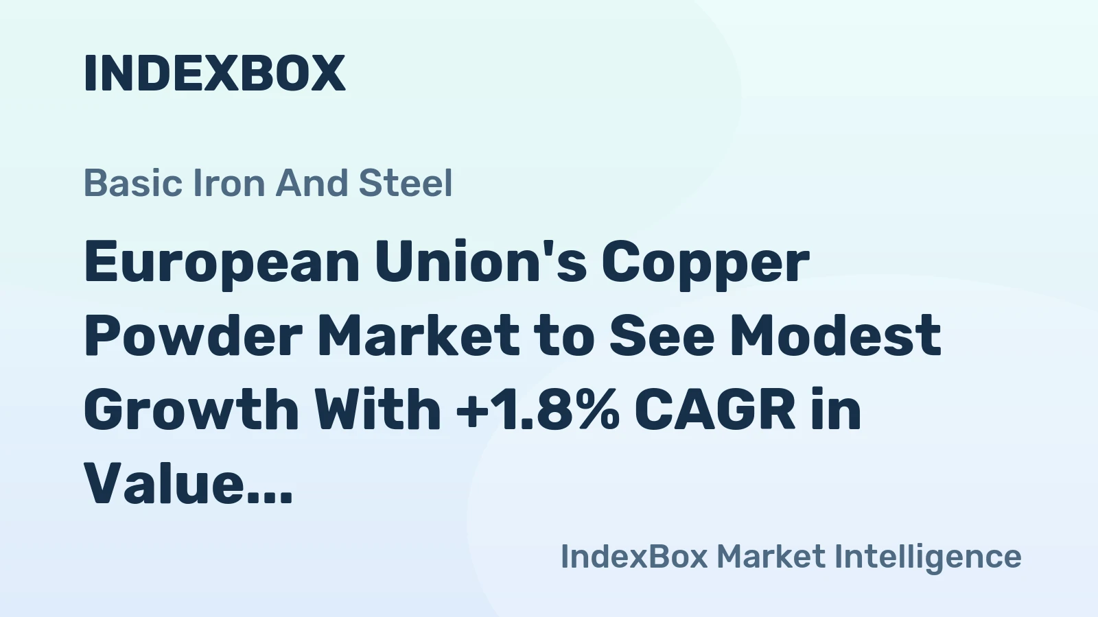 European Union's Copper Powder Market to See Modest Growth With +1.8% CAGR in Value Through 2035