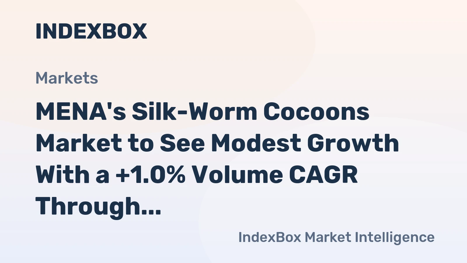 MENA's Silk-Worm Cocoons Market to See Modest Growth With a +1.0% Volume CAGR Through 2035