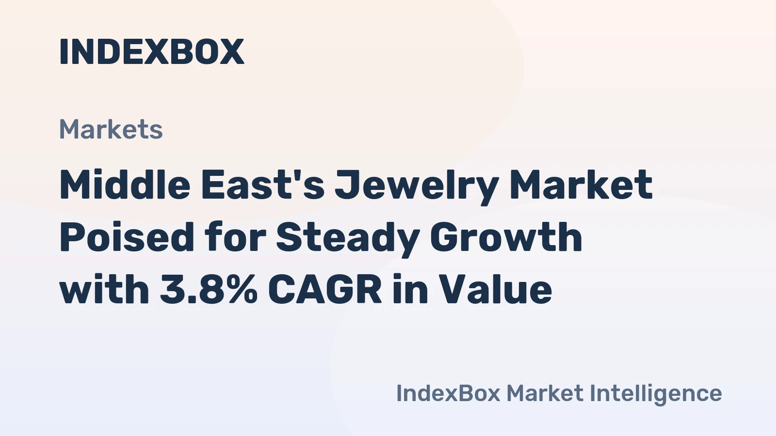 Middle East's Jewelry Market Poised for Steady Growth with 3.8% CAGR in Value