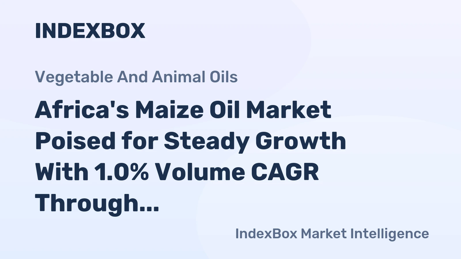 Africa's Maize Oil Market Poised for Steady Growth With 1.0% Volume CAGR Through 2035
