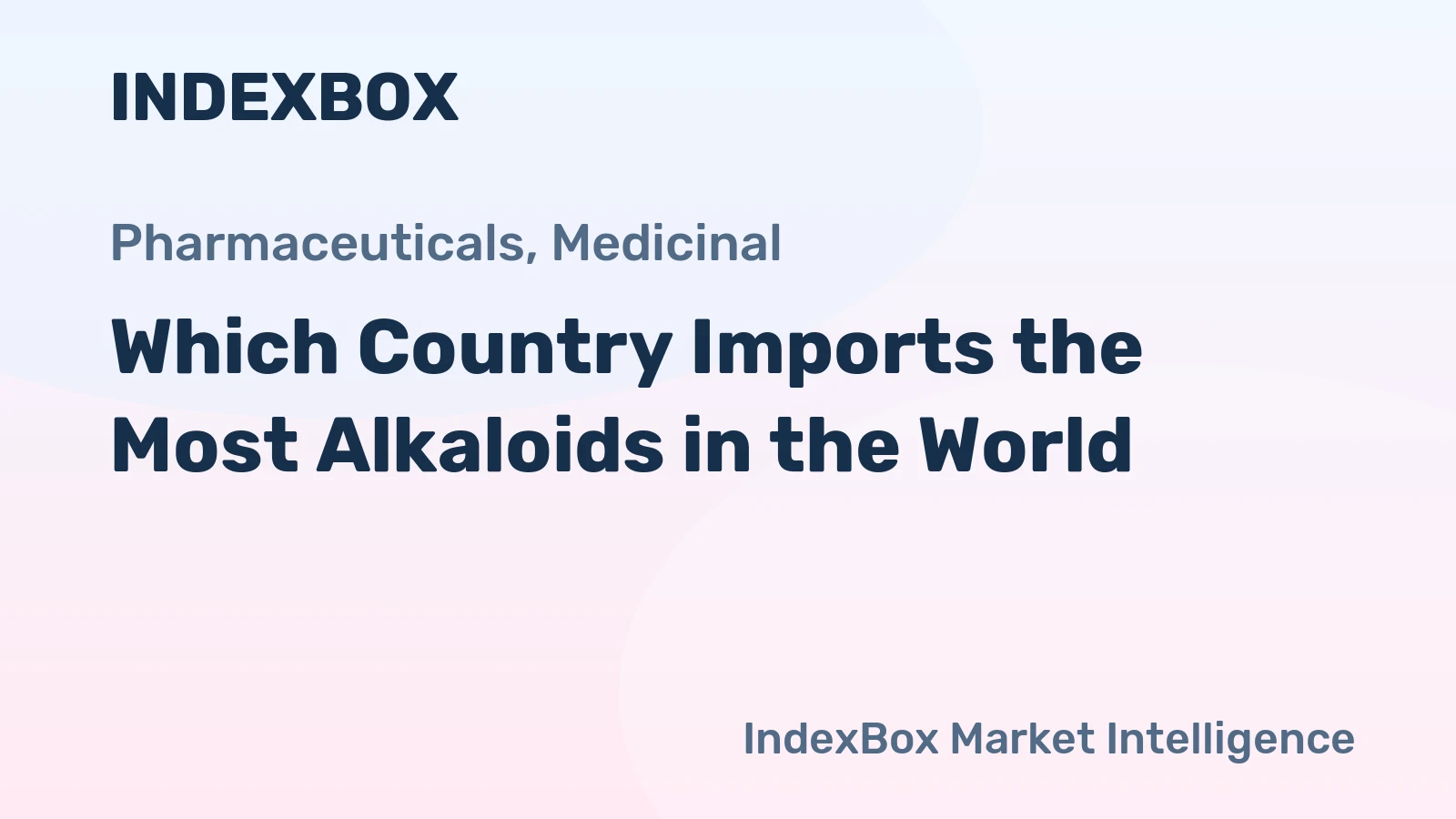 Which Country Imports the Most Alkaloids in the World?