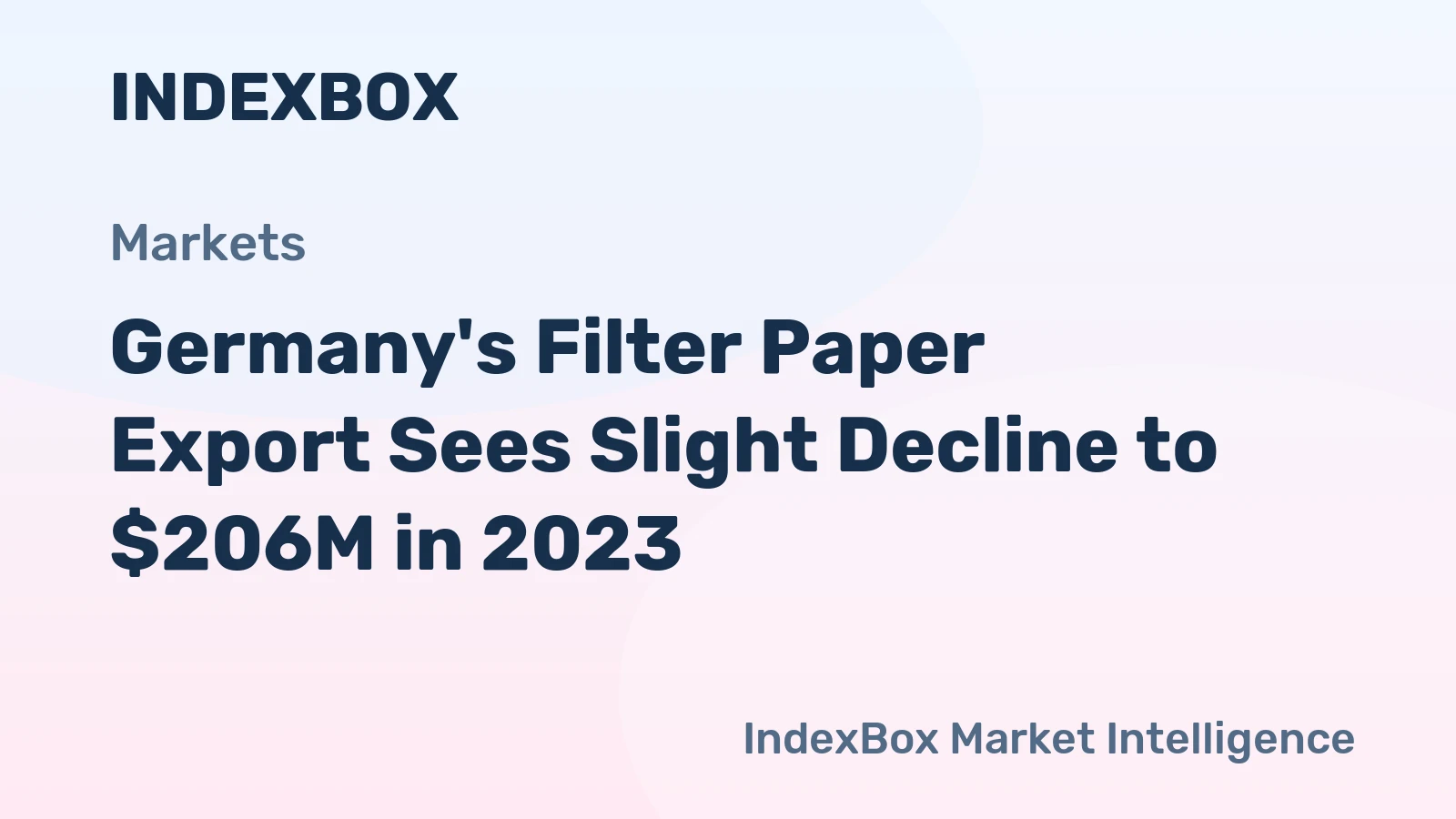 Germany's Filter Paper Export Sees Slight Decline to $206M in 2023