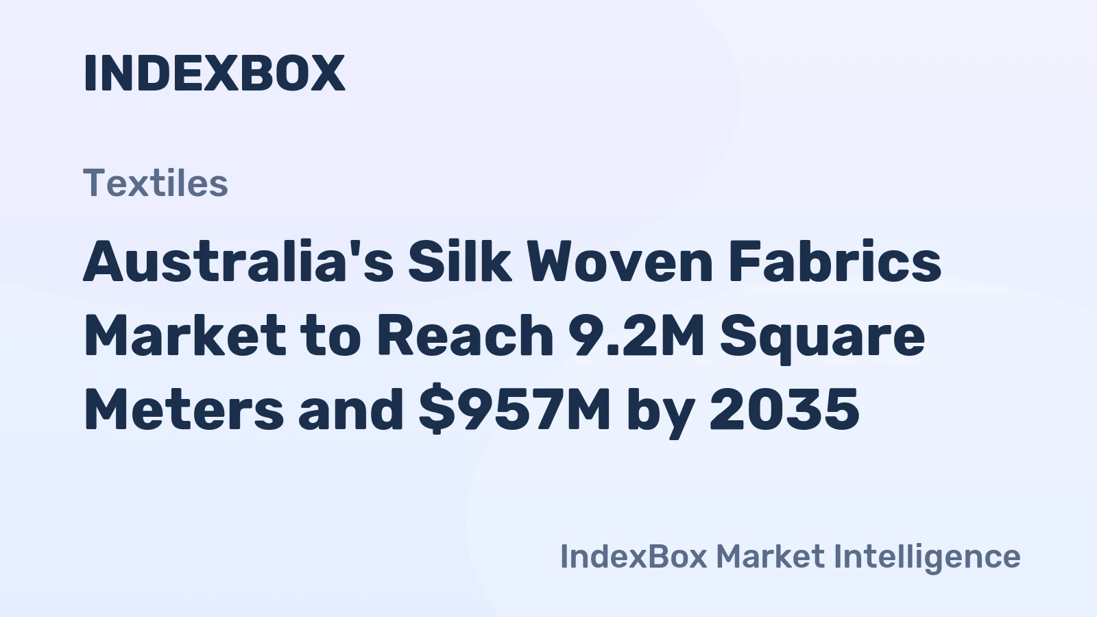 Australia's Silk Woven Fabrics Market to Reach 9.2M Square Meters and $957M by 2035