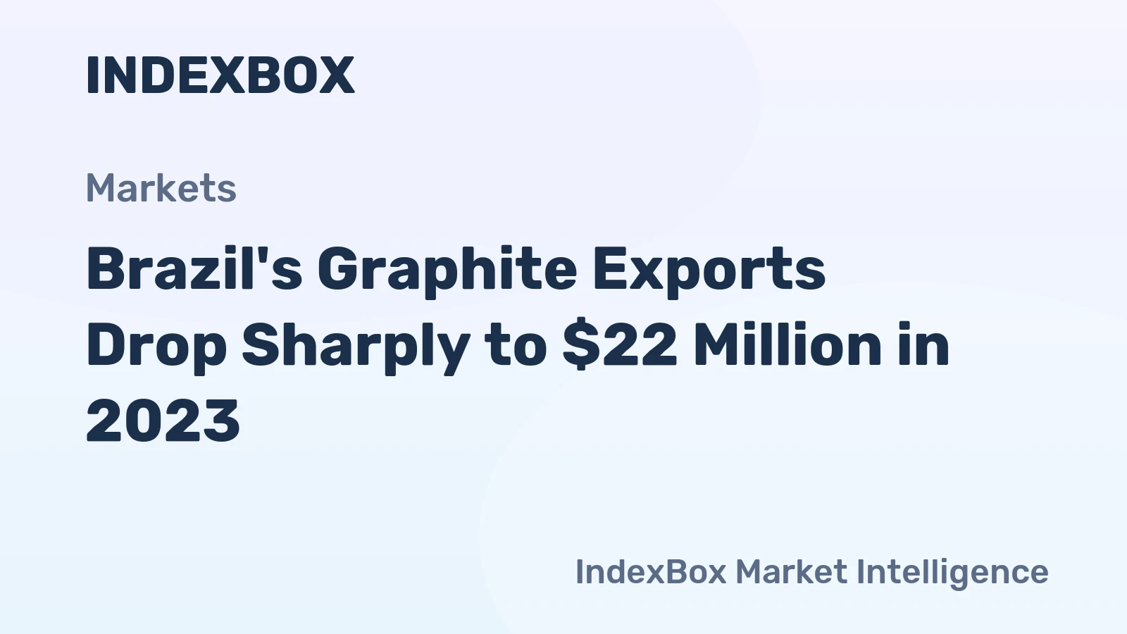 Brazil's Graphite Exports Drop Sharply to $22 Million in 2023