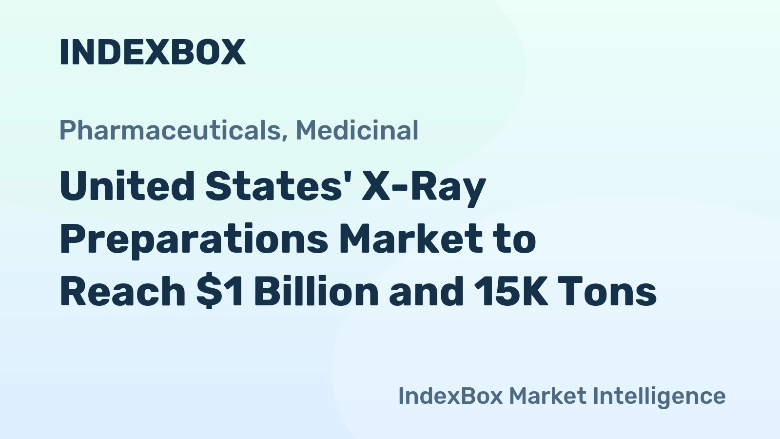 United States' X-Ray Preparations Market to Reach $1 Billion and 15K Tons