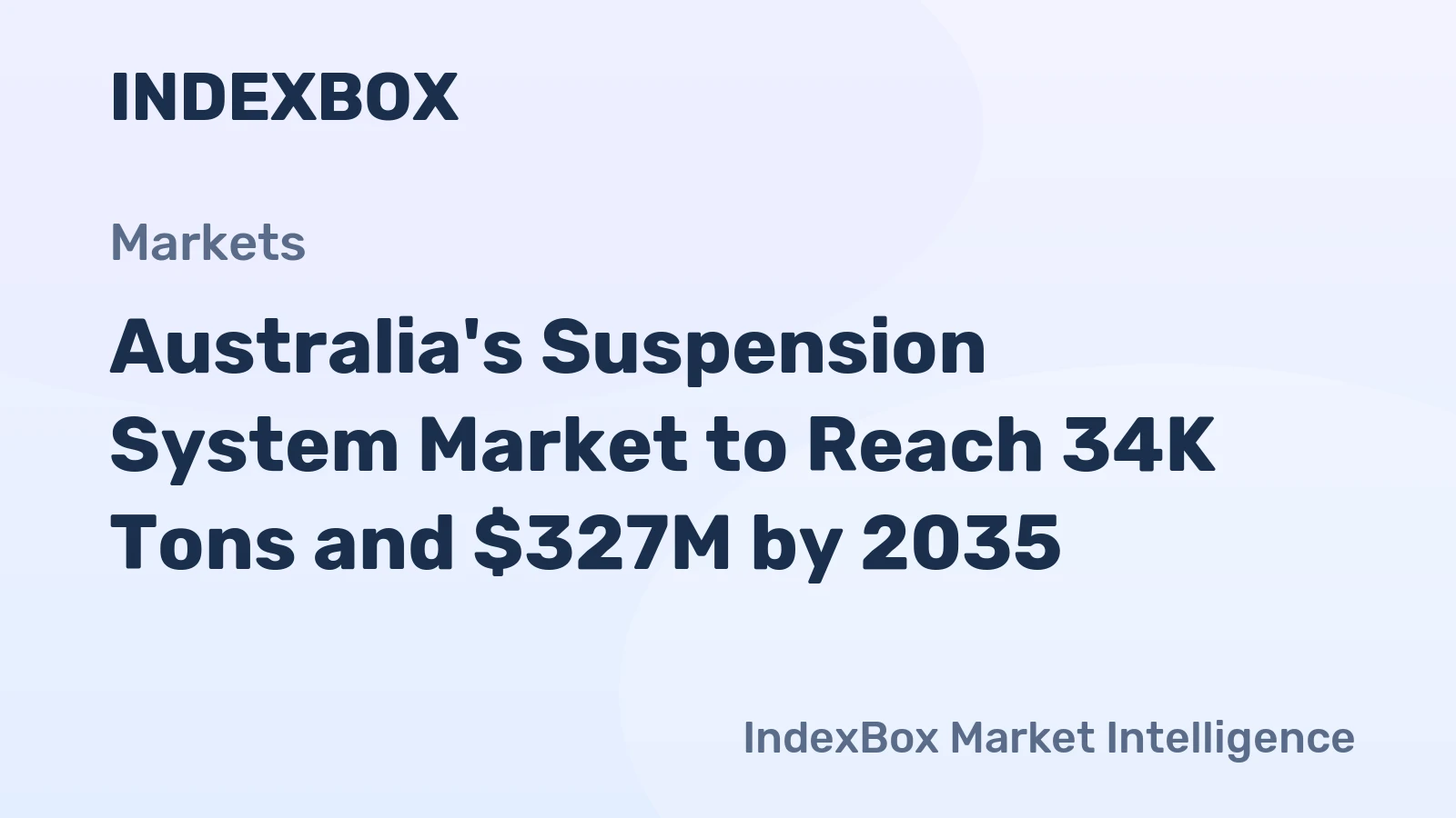 Australia's Suspension System Market to Reach 34K Tons and $327M by 2035