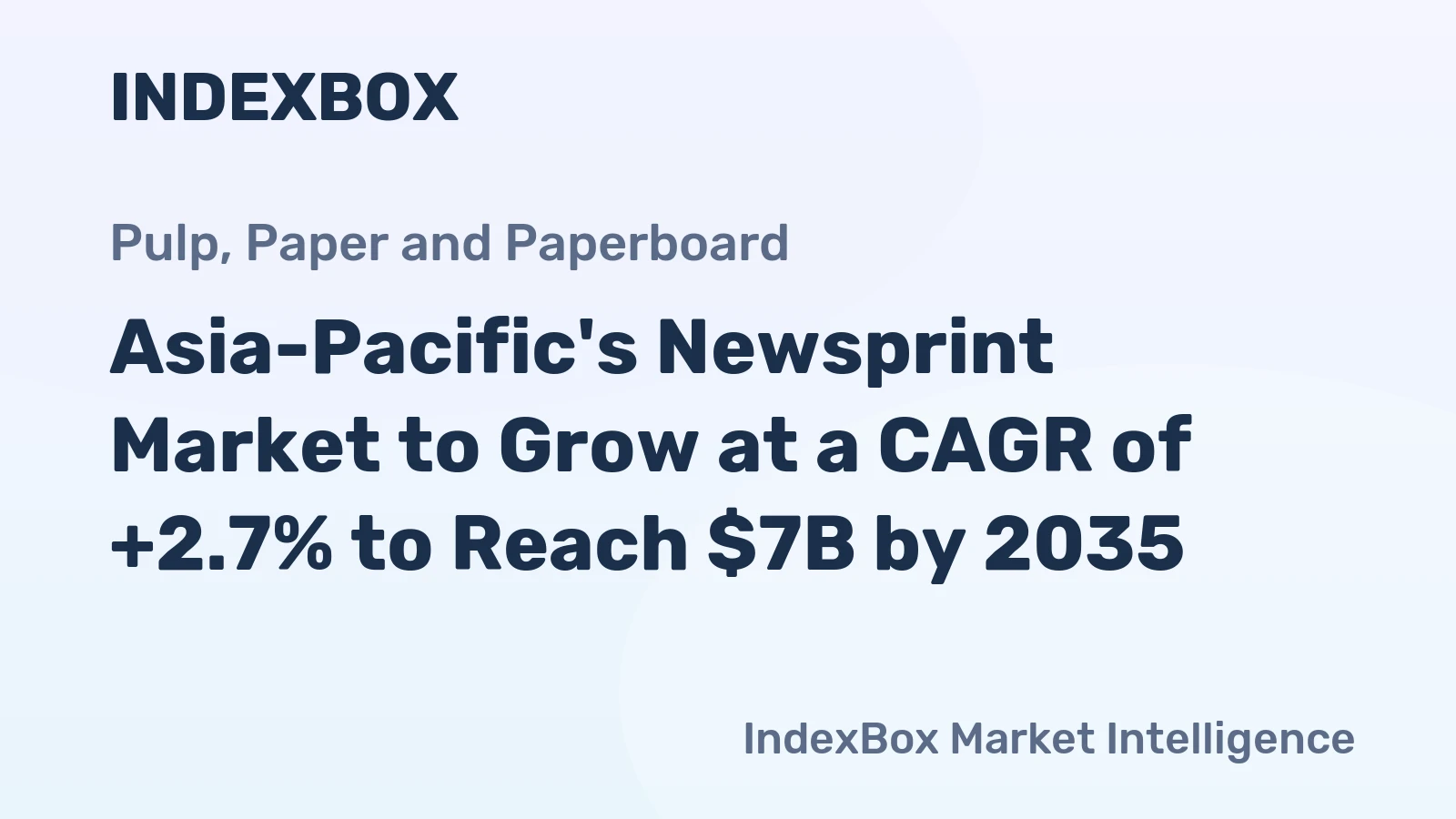 Asia-Pacific's Newsprint Market to Grow at a CAGR of +2.7% to Reach $7B by 2035