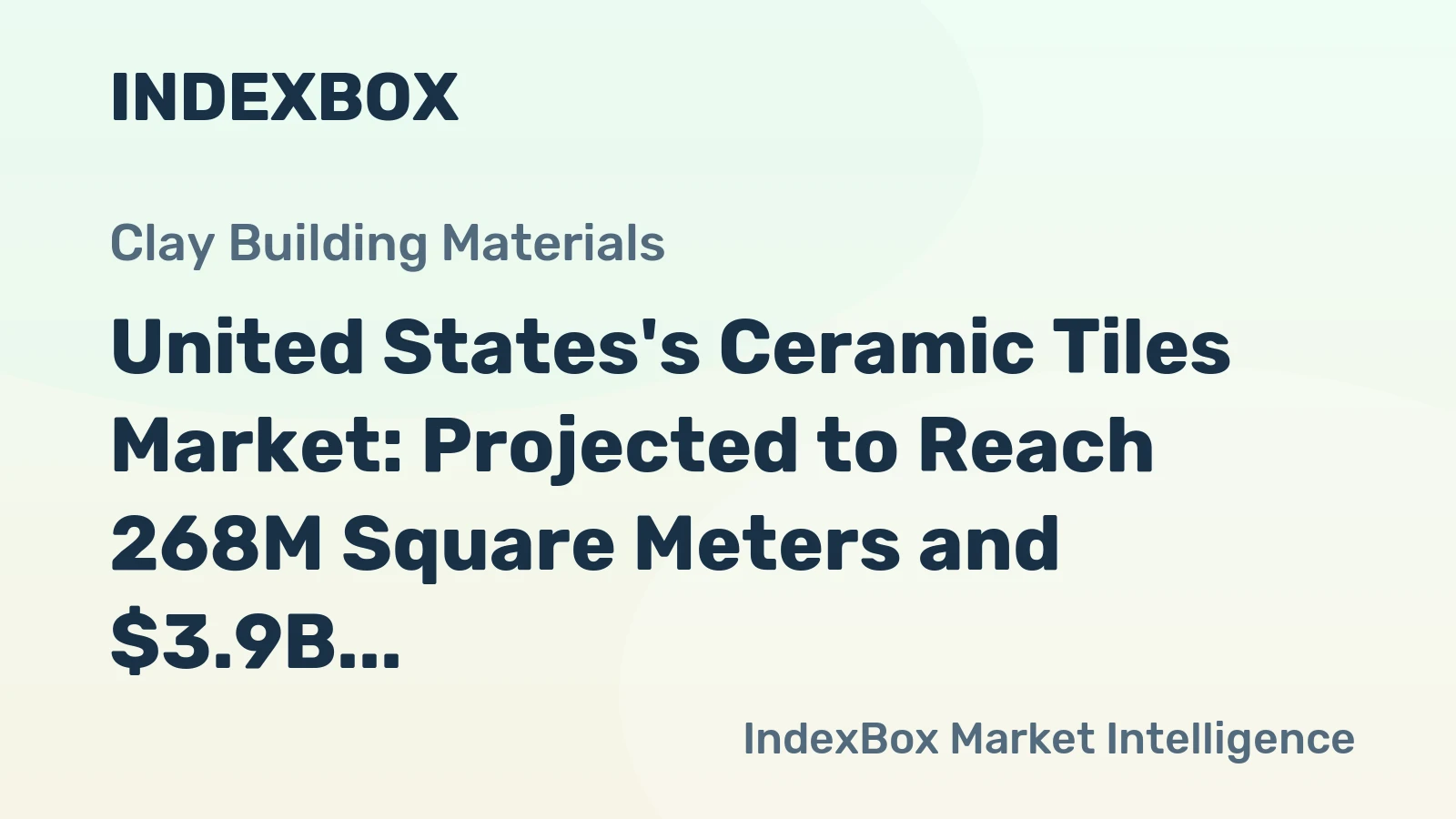 United States's Ceramic Tiles Market: Projected to Reach 268M Square Meters and $3.9B by 2035