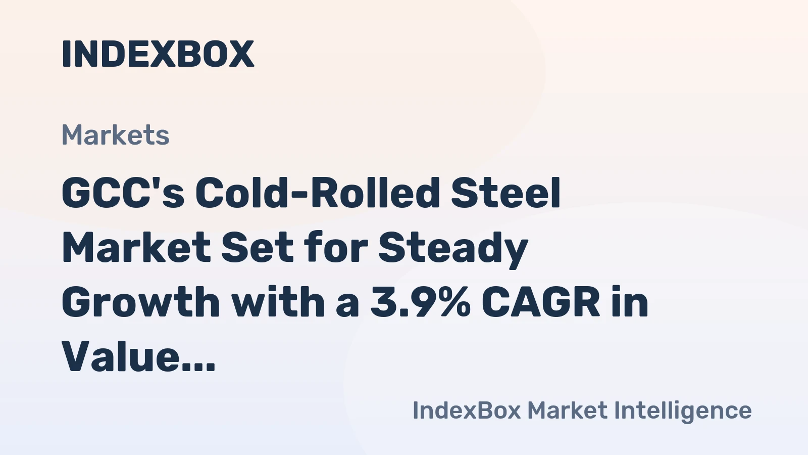 GCC's Cold-Rolled Steel Market Set for Steady Growth with a 3.9% CAGR in Value Through 2035