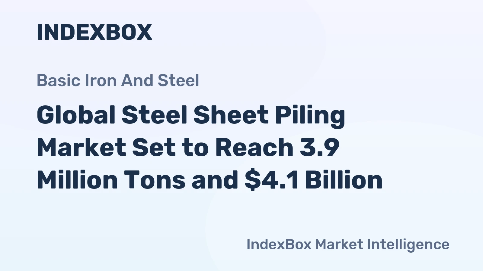 Global Steel Sheet Piling Market Set to Reach 3.9 Million Tons and $4.1 Billion