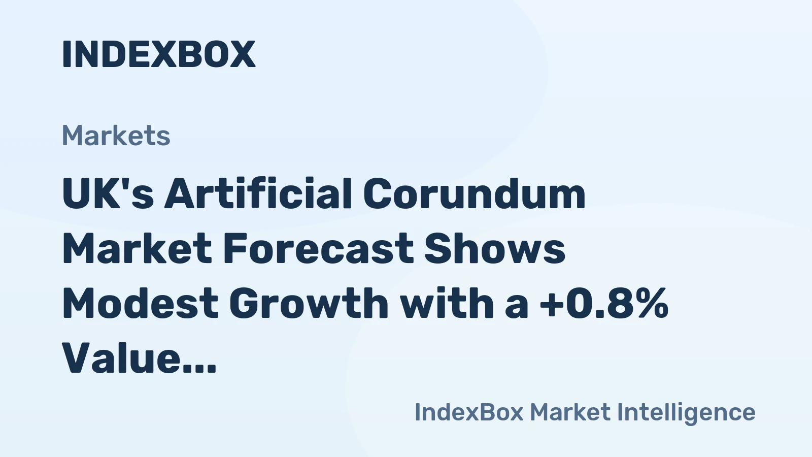 UK's Artificial Corundum Market Forecast Shows Modest Growth with a +0.8% Value CAGR