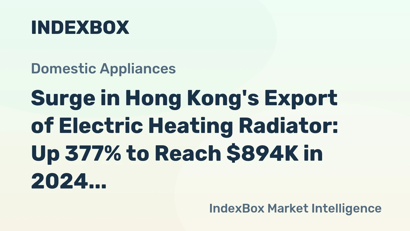 Surge in Hong Kong's Export of Electric Heating Radiator: Up 377% to Reach $894K in 2024