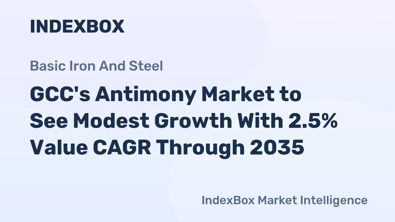 GCC's Antimony Market to See Modest Growth With 2.5% Value CAGR Through 2035