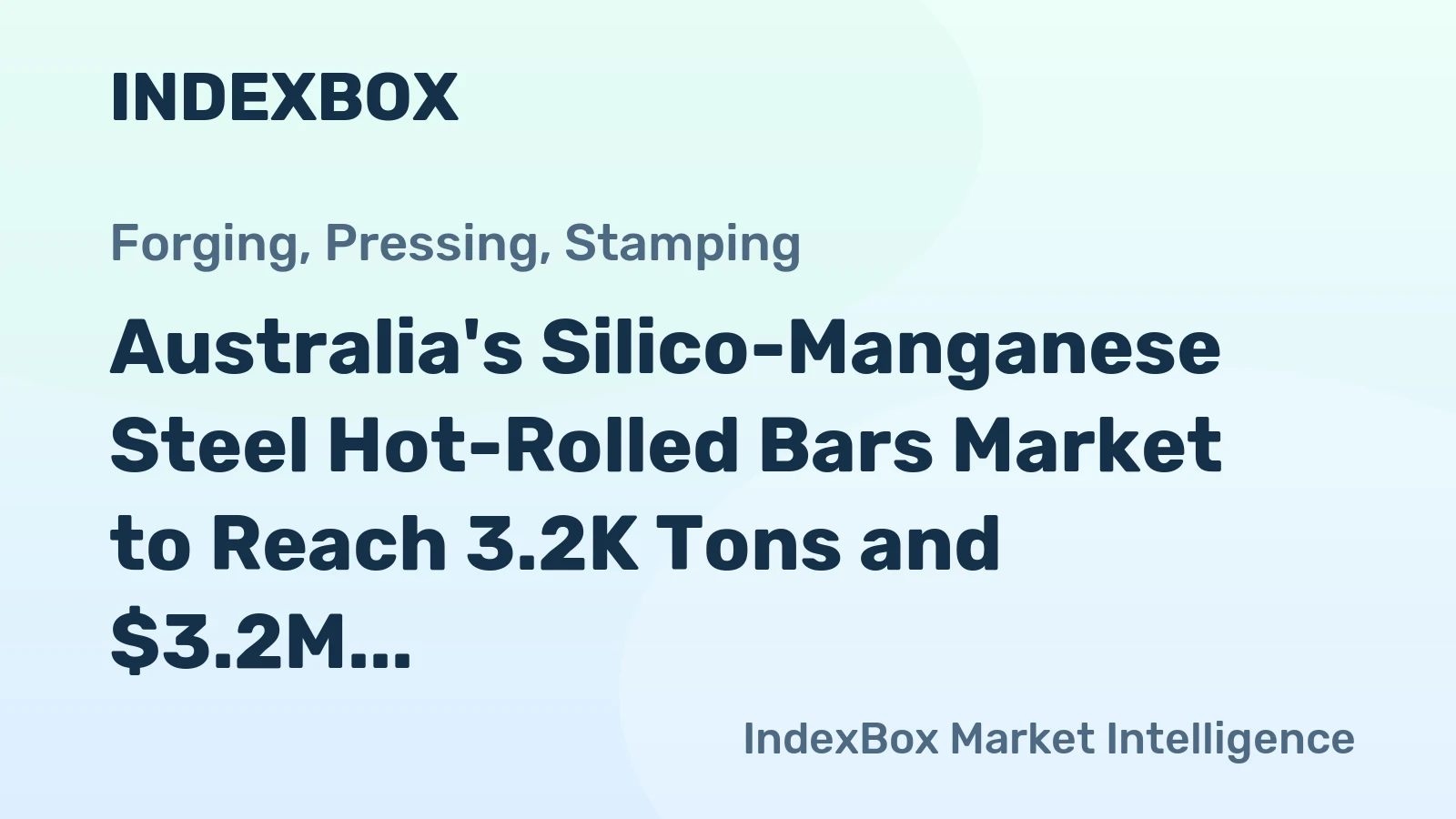 Australia's Silico-Manganese Steel Hot-Rolled Bars Market to Reach 3.2K Tons and $3.2M by 2035