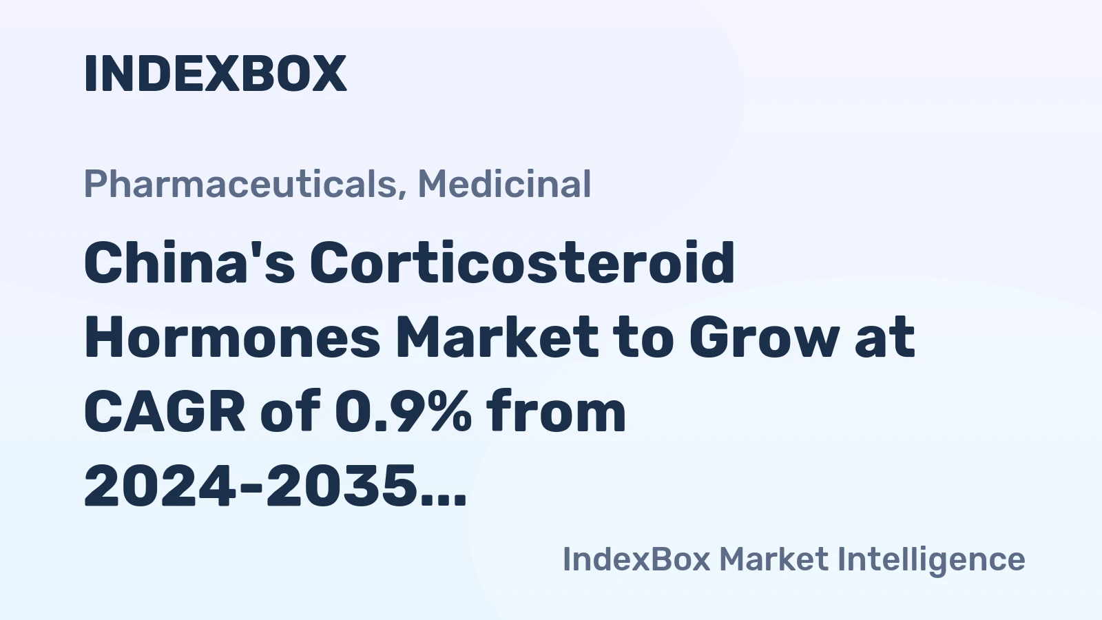 China's Corticosteroid Hormones Market to Grow at CAGR of 0.9% from 2024-2035, Reaching 46K Tons