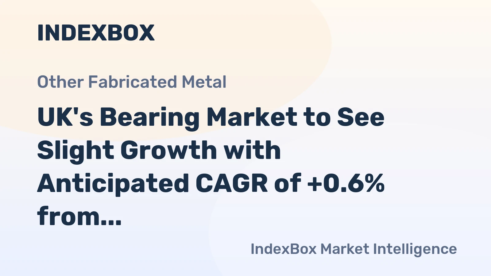 UK's Bearing Market to See Slight Growth with Anticipated CAGR of +0.6% from 2024 to 2035