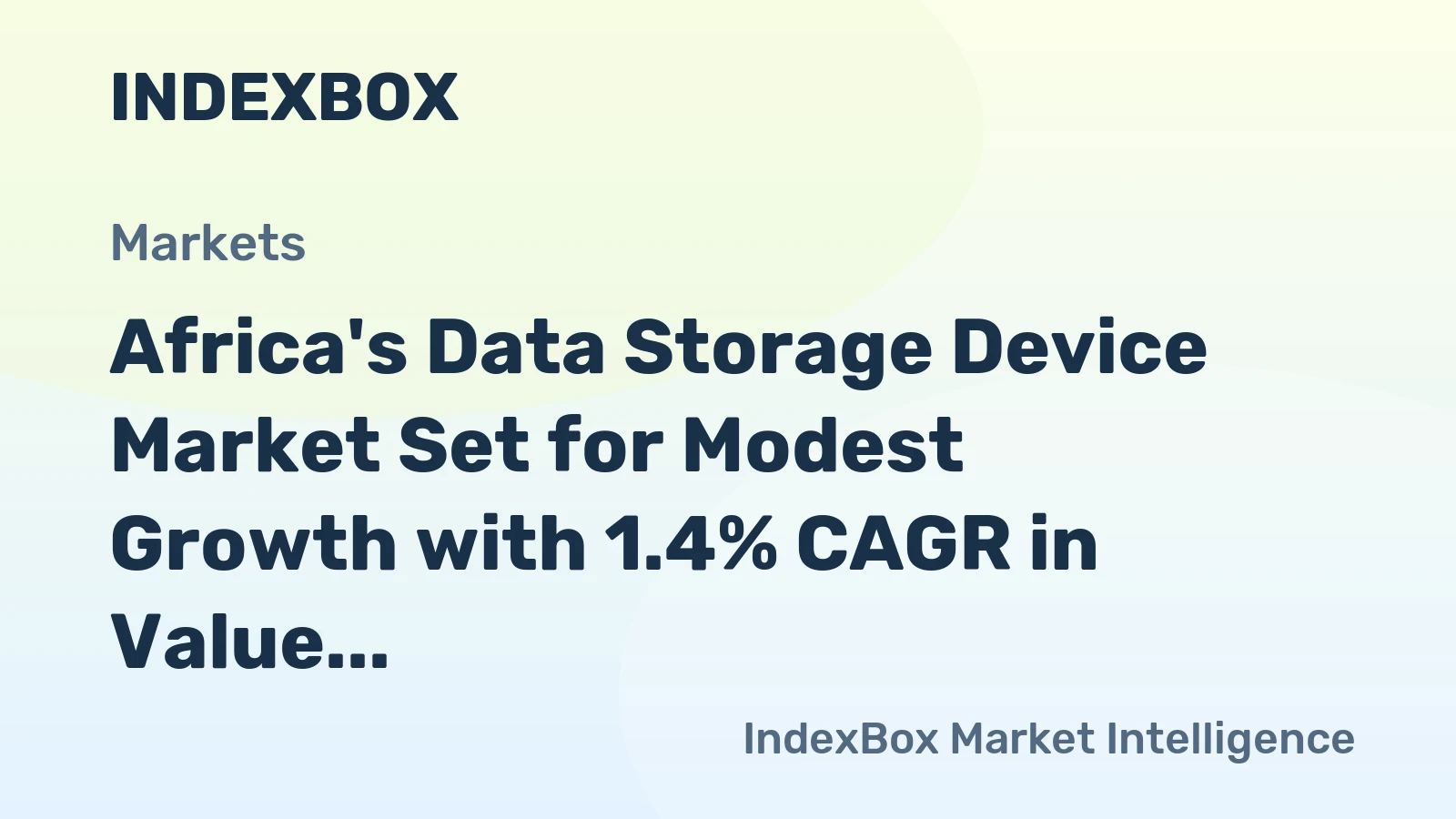 Africa's Data Storage Device Market Set for Modest Growth with 1.4% CAGR in Value Through 2035
