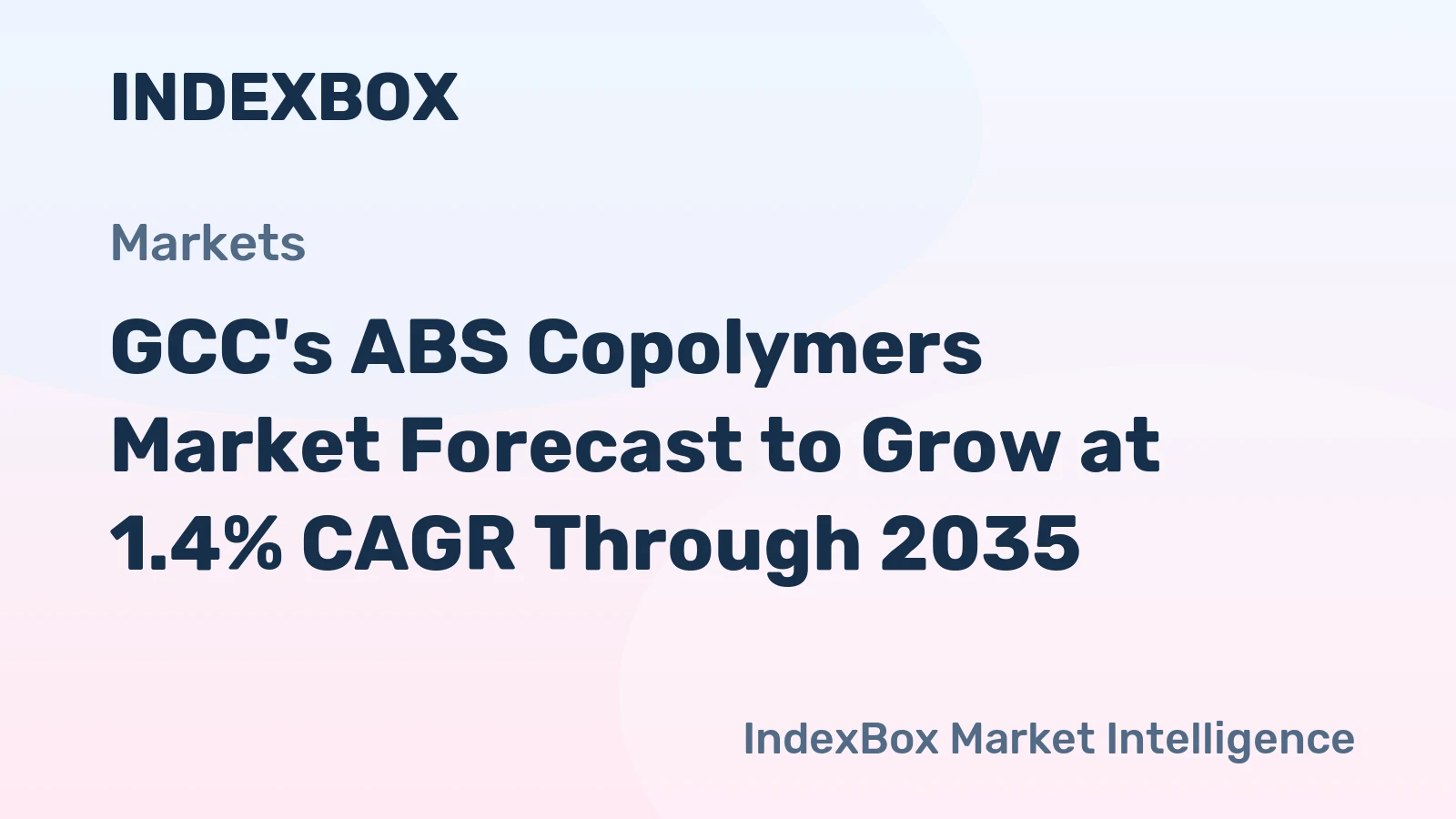 GCC's ABS Copolymers Market Forecast to Grow at 1.4% CAGR Through 2035