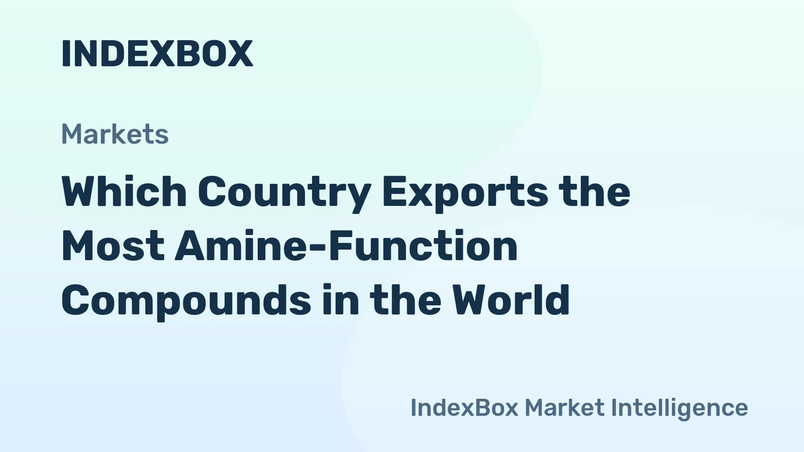 Which Country Exports the Most Amine-Function Compounds in the World?