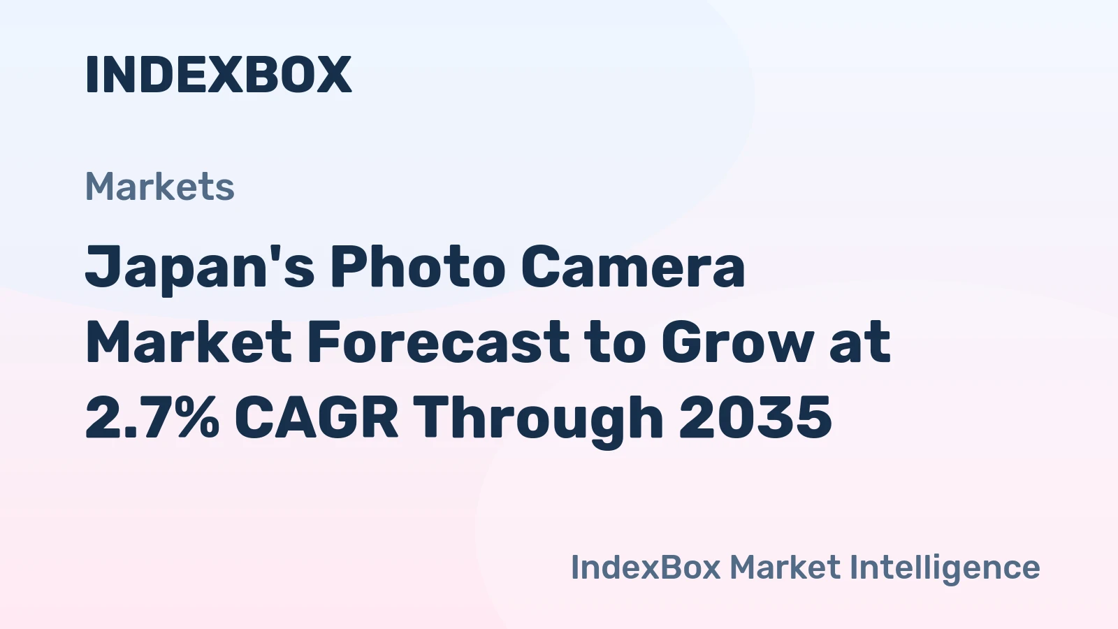 Japan's Photo Camera Market Forecast to Grow at 2.7% CAGR Through 2035