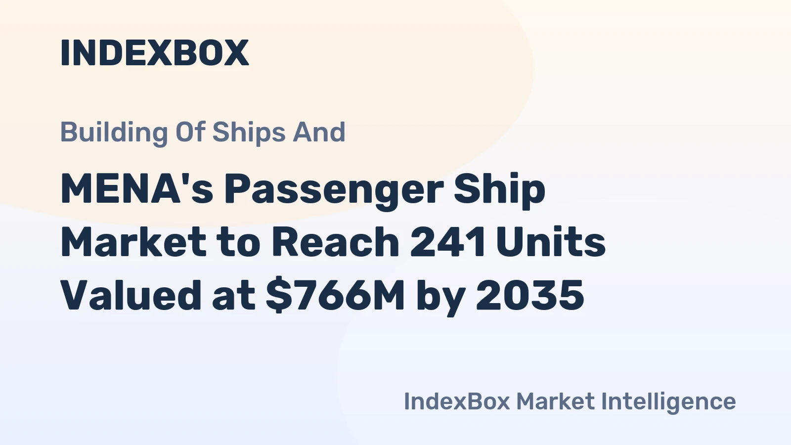 MENA's Passenger Ship Market to Reach 241 Units Valued at $766M by 2035