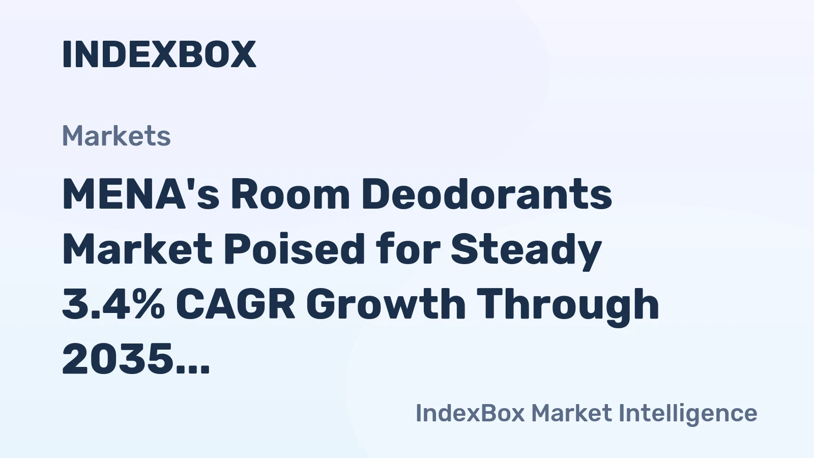MENA's Room Deodorants Market Poised for Steady 3.4% CAGR Growth Through 2035
