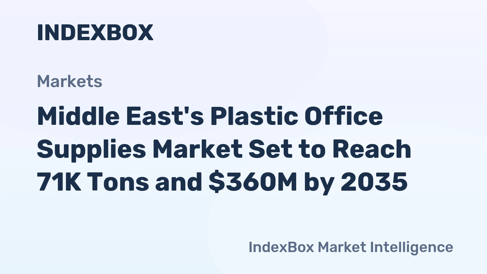 Middle East's Plastic Office Supplies Market Set to Reach 71K Tons and $360M by 2035